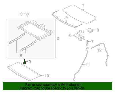( 1 )GENUINE LAND ROVER EYP500070 BOLT - Front Sunroof Frame 2005-2016 ...