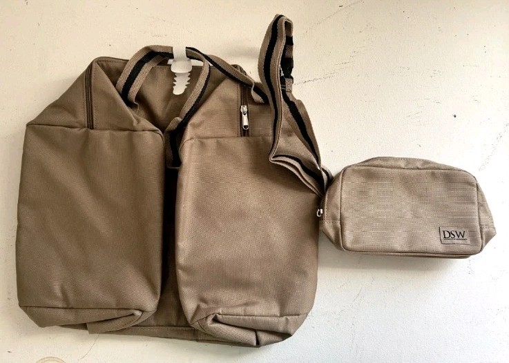 DSW Set Travel Gym 2 Piece Duffle Weekend Bag Fannie Pack Waist Bag ...