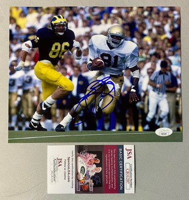 NOTRE DAME FIGHTING IRISH- TIM BROWN AUTOGRAPH 8x10 ACTION PHOTO JSA ...