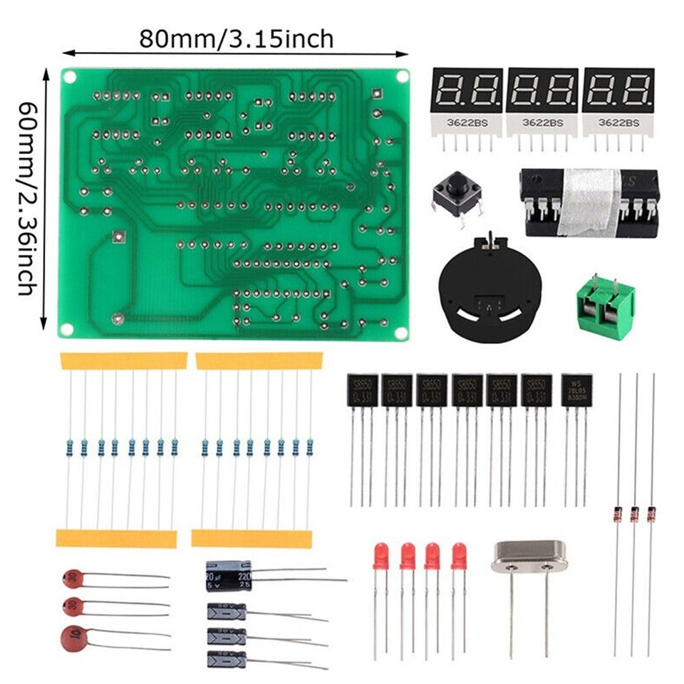 Digital Clock Kit 6 Bits LED Digital Alarm Clock For Electronics ...