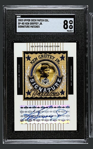 2003 UPPER DECK PATCH COLLECTION SIGNATURE PATCHES KEN GRIFFEY JR AUTO ...