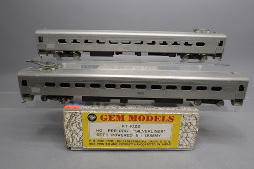 HO BRASS GEM KT-102S PRR PENNSYLVANIA RDG READING SILVERLINER SET 2 ...