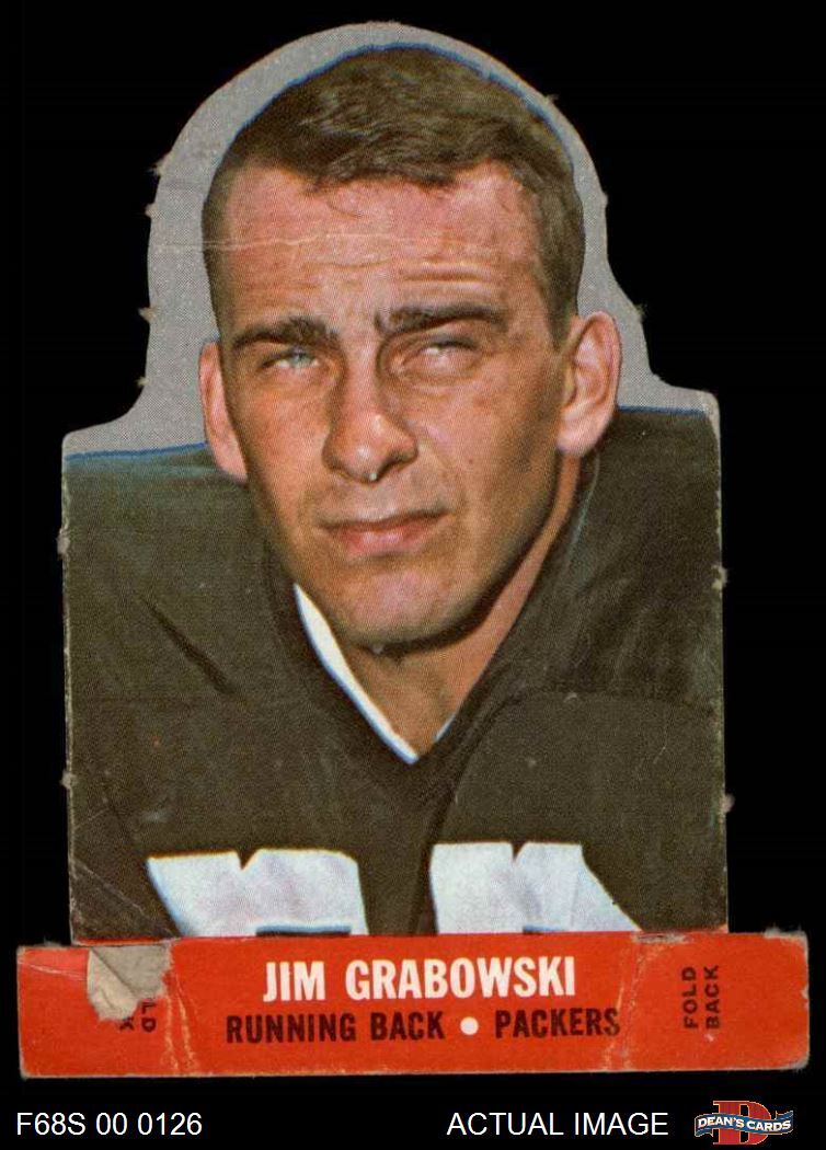 1968 Topps Stand-Ups Jim Grabowski Packers Illinois AUTHENTIC F68S 00 ...