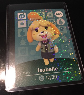 Animal Crossing US amiibo card ISABELLE # 001 Series 1 NPC Happy Home ...