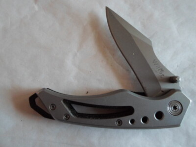 WILCOR OUTDOORS FOLDING KNIFE, GOOD SHAPE FOR BEING PRE-OWNED, SILVER ...