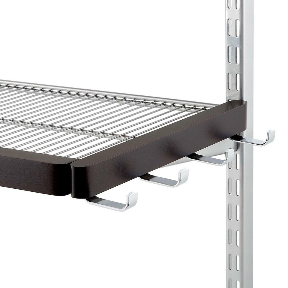 Elfa Walnut BRACKET WITH 4-HOOKS 12"/30CM Hook Rack Quality Wood ...