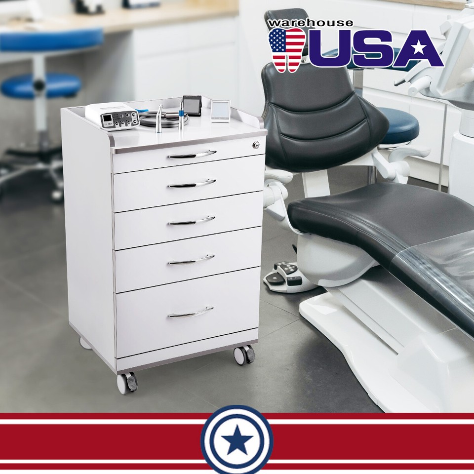 Dental Storage Cabinet Drawers Mobile Utility Cart /Dental Trolley ...