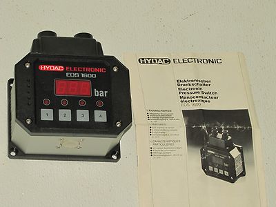 HYDAC ELECTRONICS EDS 1600 PRESSURE READOUT 10 BAR -NEW- | eBay