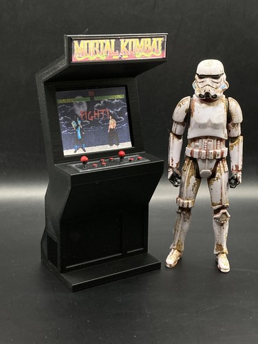 CUSTOM MORTAL KOMBAT ARCADE GAME for 3.75" figure diorama STAR WARS gi ...