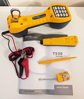Fluke Networks TS30 Test Set/Lineman's Handset & Fluke D814 Impact Tool ...