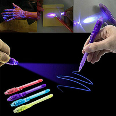 Rave Party, Top secret Message Invisible Ink pen & UV Decoder Light (7 ...