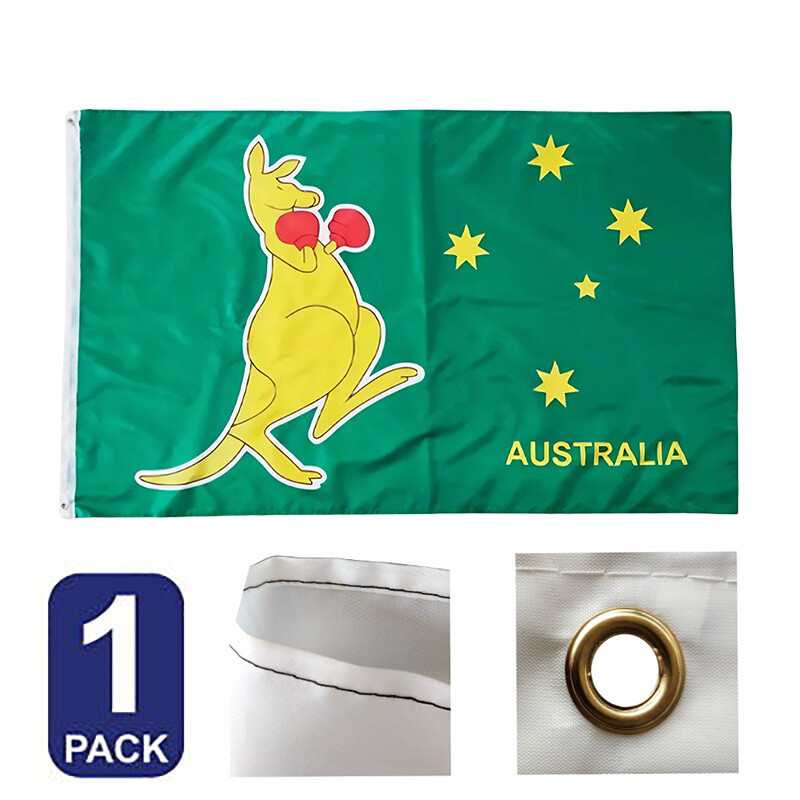 Boxing Kangaroo Flag 2x3 ft Australian National Symbol 60x90 cm Banner ...