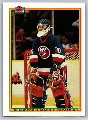 1990-91 Bowman Mark Fitzpatrick Rookie New York Islanders RC #119 | eBay