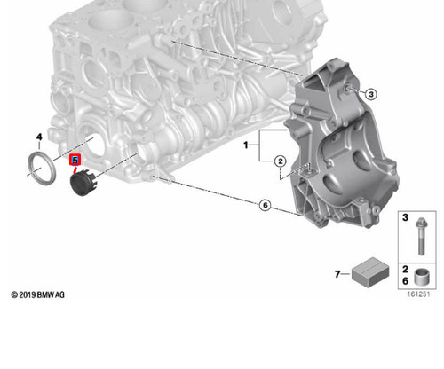 NEW BMW 1 COUPE E82 END COVER WITH GASKET 11117797932 ORIGINAL 11-11-7 ...