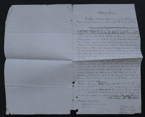 1850 antique MAINE EVICTION south berwick me SNOW v HOUSTON legal case ...