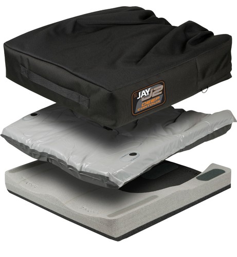 Jay J2 Deep Contour Wheelchair Seat Cushion 18”x20” Jell Form Cushion ...