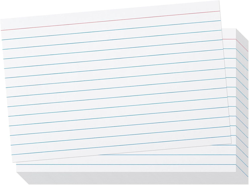 Heavy Weight Index Cards 4X6 Ruled - 240GSM/90LB 100 Pack White Lined ...