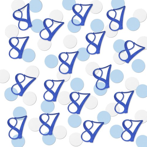 Blue Glitter 87 Confetti 87th Birthday Number Party Table Decoration ...