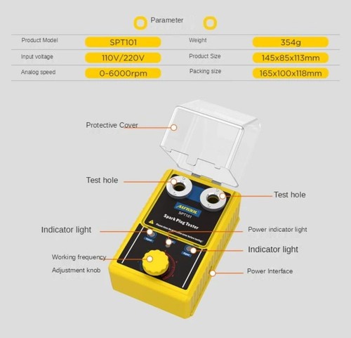 Auto Spark Plug Jump Tester Dual Hole High Voltage Pack Ignition System ...