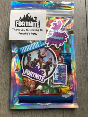 Fortnite Gamers Inspired Filled Party Bags,Gift Packs , keyring, sweets ...