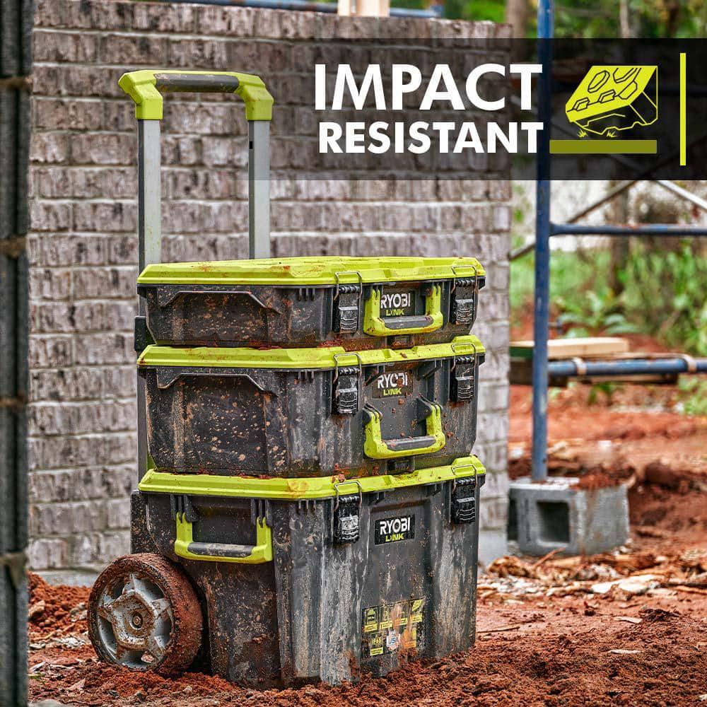 RYOBI LINK Lockable 22 in Rolling Modular Tool Box with 200 lbs ...