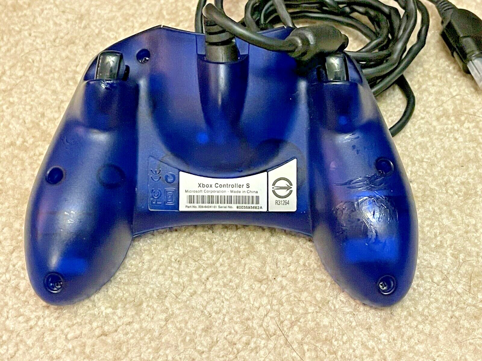 Original Xbox Blue S-type Controller OEM W/ Breakaway Cable | eBay