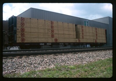 Railroad Slide - Coe Rail CRLE #2550 Center Beam Flat Car 1994 Lumber ...