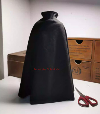 Custom 1/6 Black Shirt Collar Wired Cloak Cape Robes For 12'' Action ...