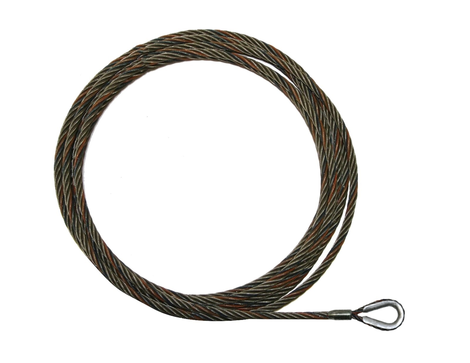 1/2" x 35' Steel Wire Rope Winch Line Wrecker Tow Cable Thimble Eye USA ...