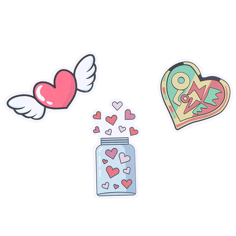 50PCS LOVE Stickers For Notebook Laptop Pink Stickers Vintage Valentine ...