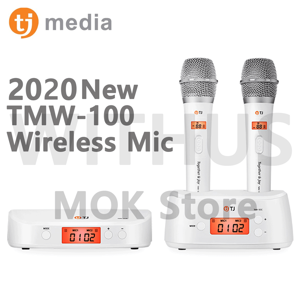 TJ Taijin Media TMW-100 Wireless Microphone 2pcs Set Black Colors Free ...