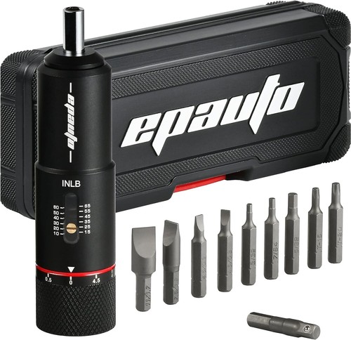 EPAuto Torque Screwdriver Wrench with Interchangeable Bits 10-65 in lbs ...