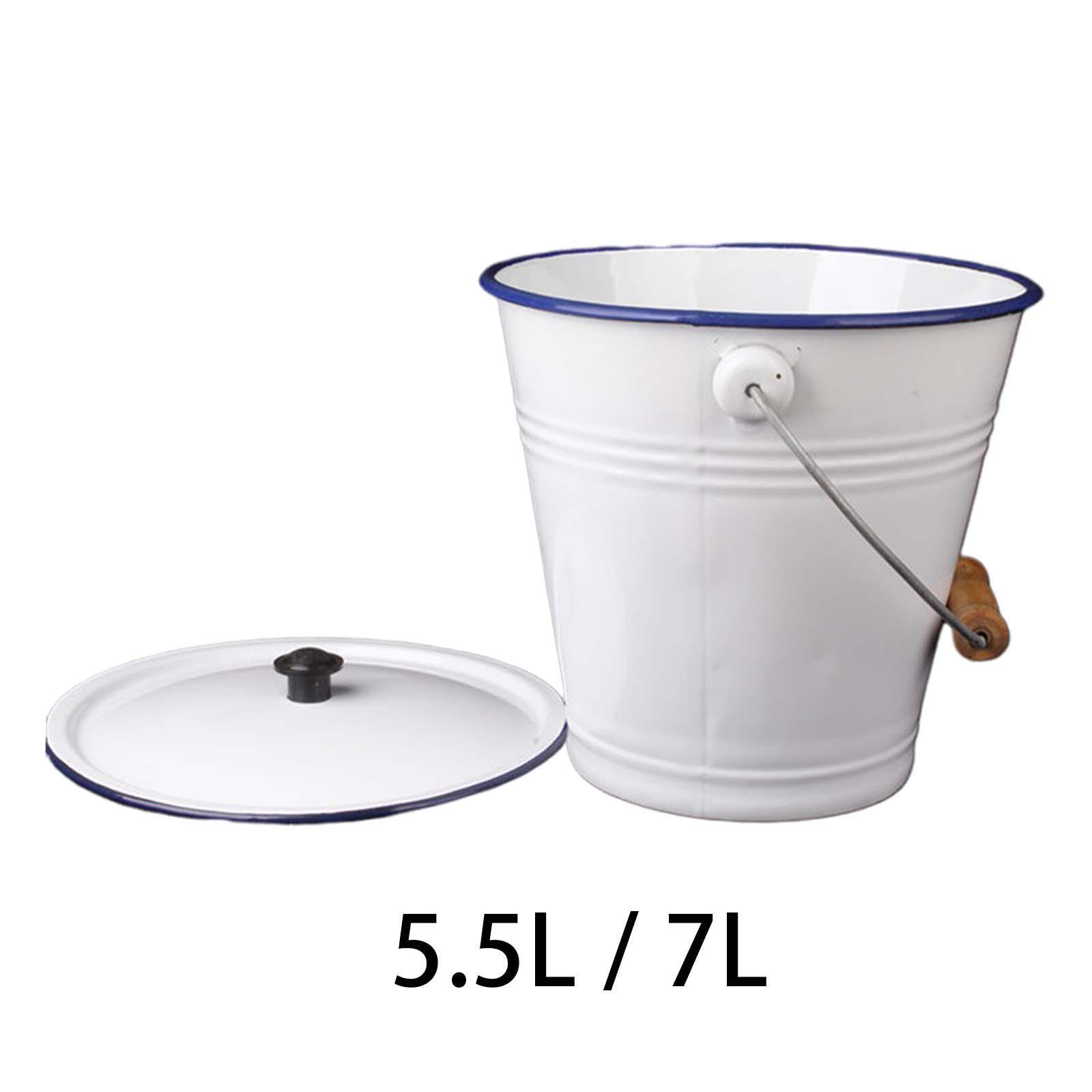 Enamel Bucket Thick Wall Insulated Pails for Garden Cocktail Chilling ...