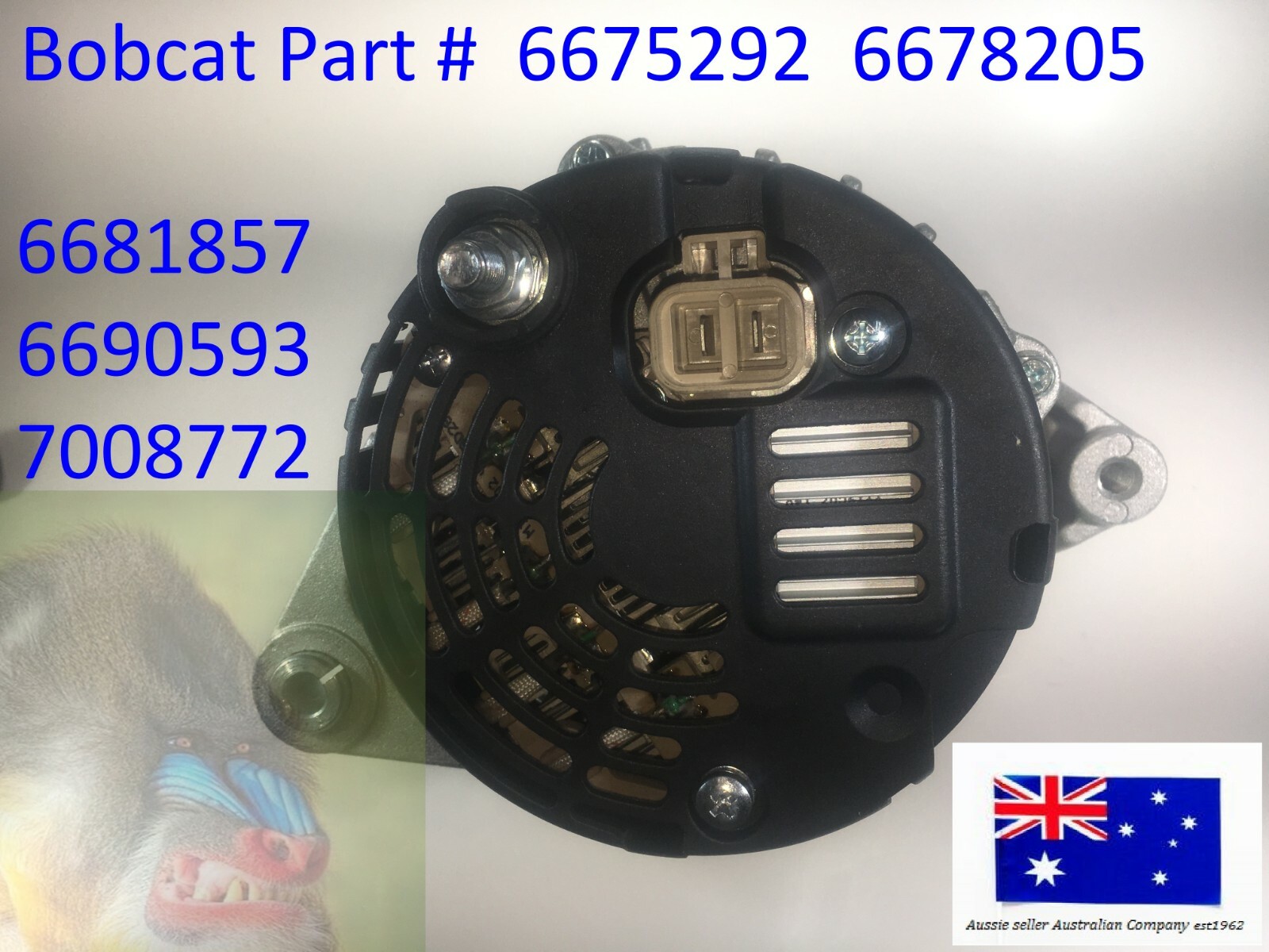 BOBCAT ALTERNATOR 6675292 6678205 6681857 6690593 7008772 KUBOTA DEUTZ ...