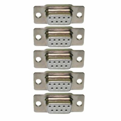 9 Pin Female D9 D-Sub Socket Solder Chassis Connector RS232 Serial DB9 ...