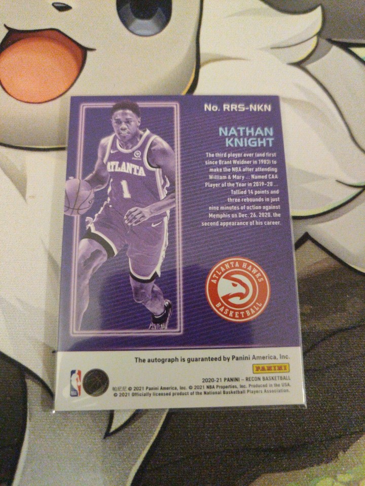 2020-21 Panini Recon Signatures Nathan Knight #RRS-NKN Rookie Auto RC ...