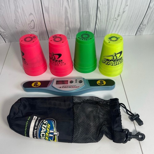 Speed Stacks Game - , Timer, Bag and 12 Stacking Cups Board Game READ ...