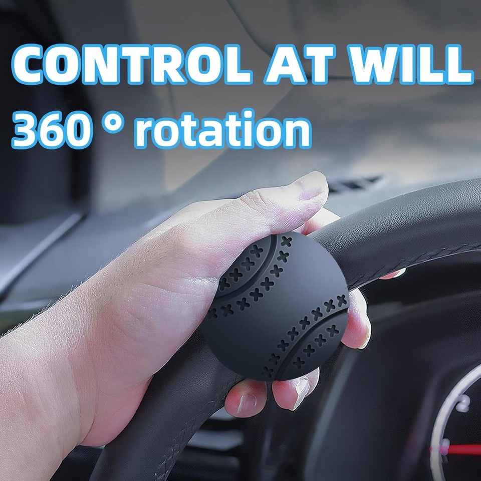 Lightweight Anti-Slip Steering Wheel Knob - 360° Rotation for ...