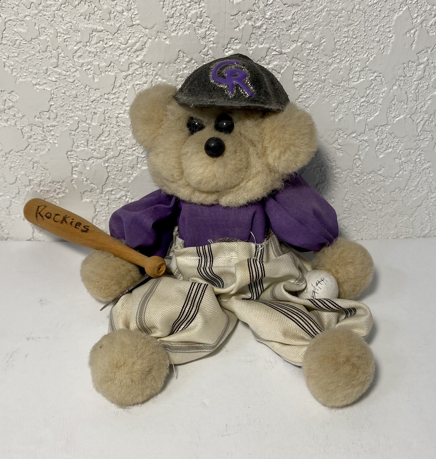 Vintage Colorado Rockies 8” MLB Baseball Plush Stuffed Teddy With Bat ...