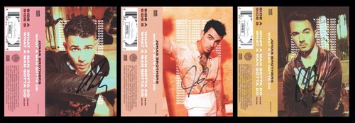 JONAS BROTHERS Signed CASSETTE X3 SET Nick Joe Kevin Autograph JSA COA ...