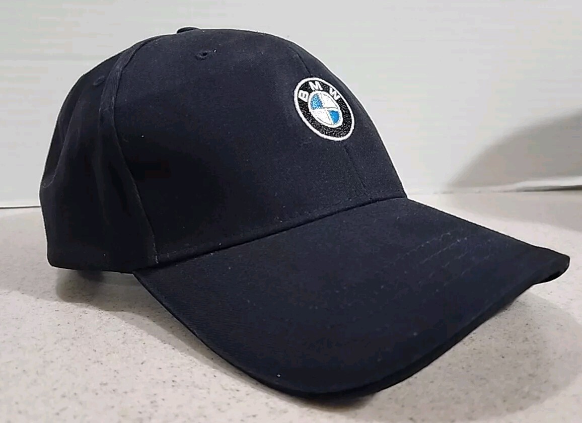 BMW Lifestyle Baseball Cap Black Front Logo Adjustable Strap Back | eBay