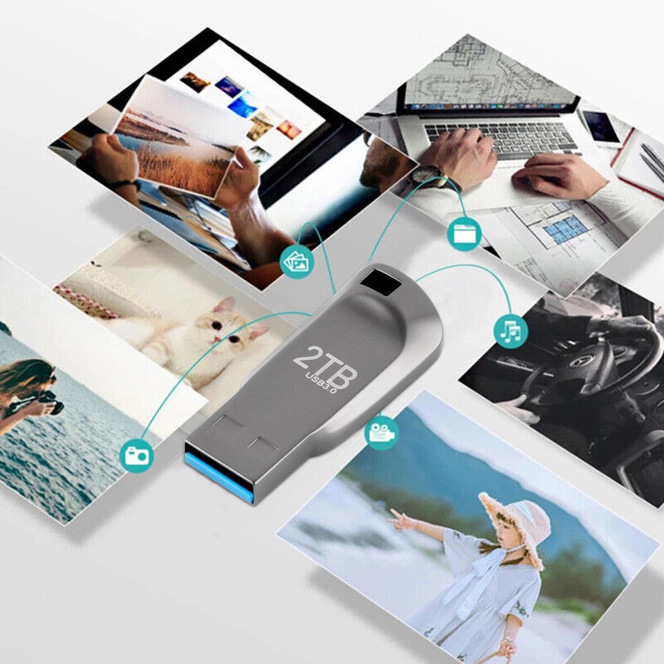 2TB Flash Drive USB 3.0 U Disk Type C Thumb Memory Stick Pen PC Laptop ...