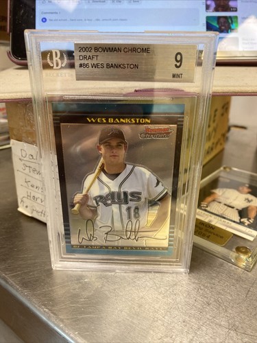 2002 Bowman Chrome Draft #BCP86 Wes Bankston Rookie Card Tampa Bay Rays ...