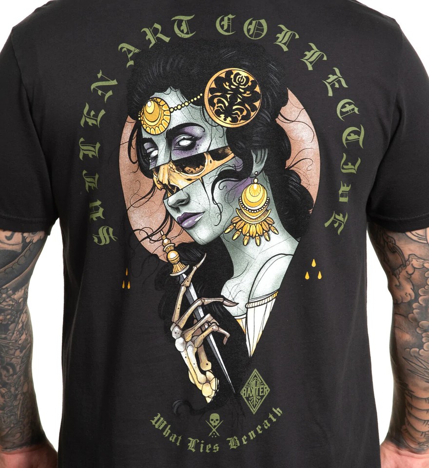 Sullen Pin Up Punk Street Americana Metal Tattoo Art Mens Premium Tee ...