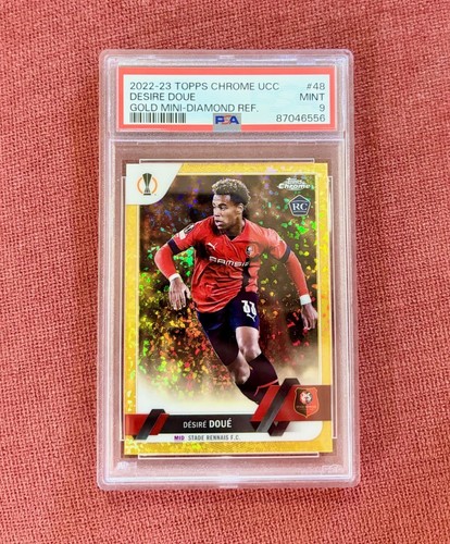 2022-23 Topps Chrome Ucc Desire Doue Gold Mini-diamond /50 Rookie PSA9 ...