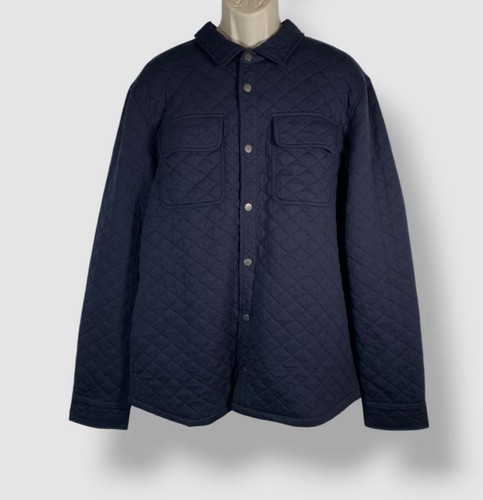 Perry Ellis Men's Blue Diamond Quilted Long-Sleeve Snap-Front Jacket ...