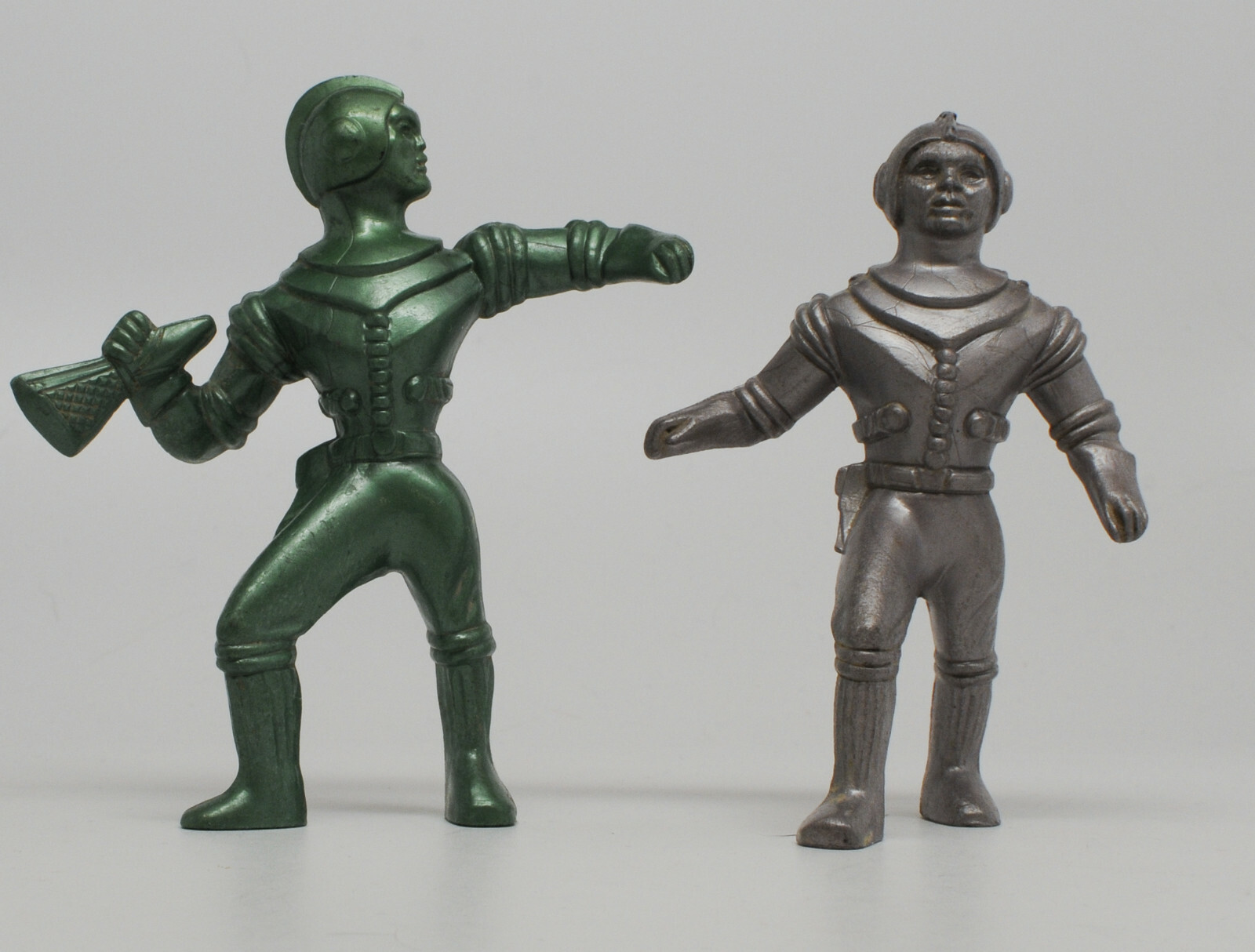 Two Vintage Hard Plastic Space Alien Spaceman Figures About 4 Inches | eBay