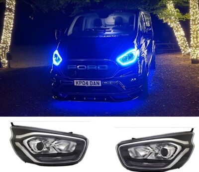 With Drl Front Headlight Fits Ford Transit Custom 2018-2023 Pair Right ...