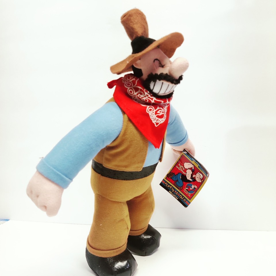 Popeye Brutus Plush Cowboy Sheriff 2006 KELLYTOY 14" | eBay