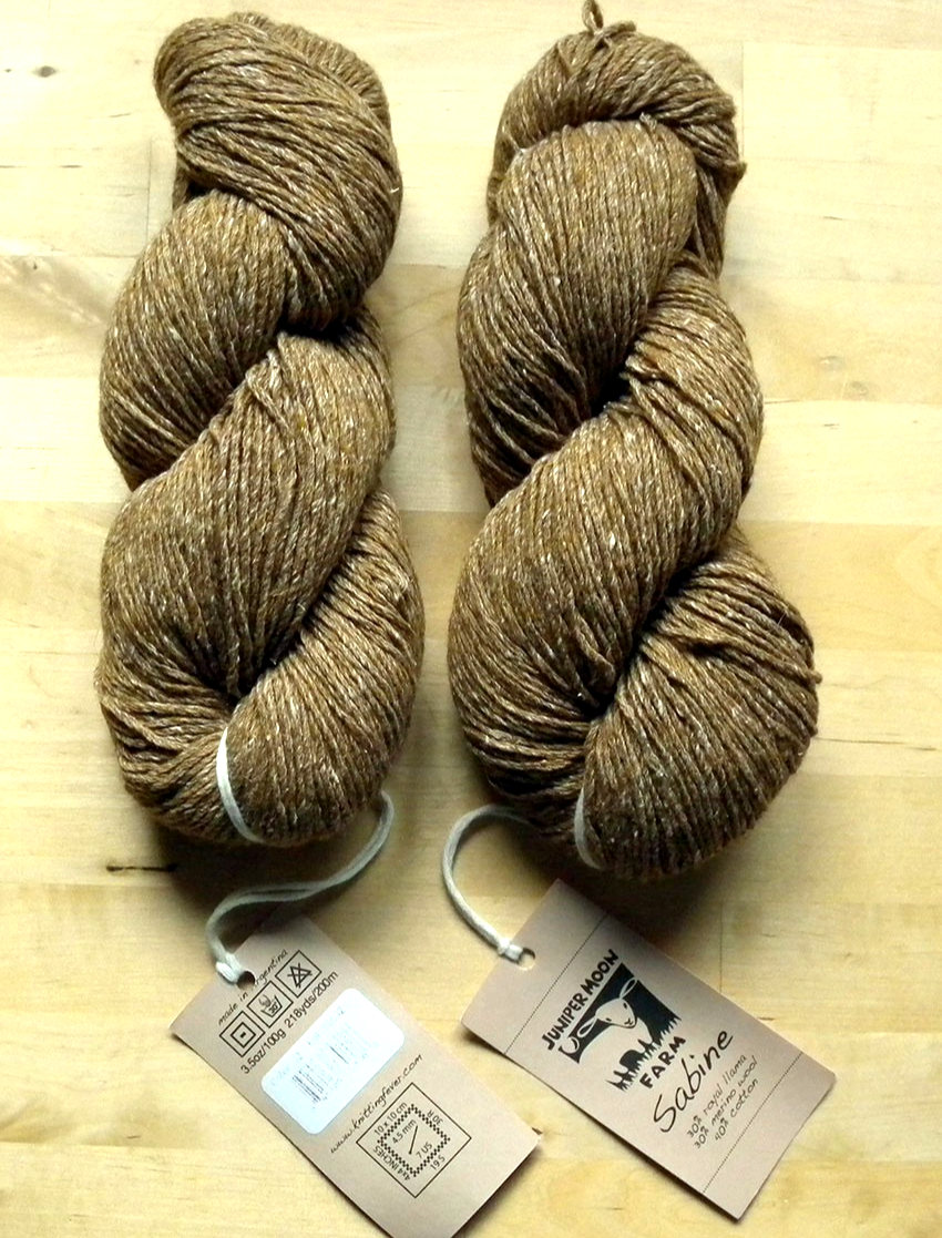 Lot of 2 Hanks JUNIPER MOON FARM SABINE Yarn - Llama/Merino/Cotton #20 ...